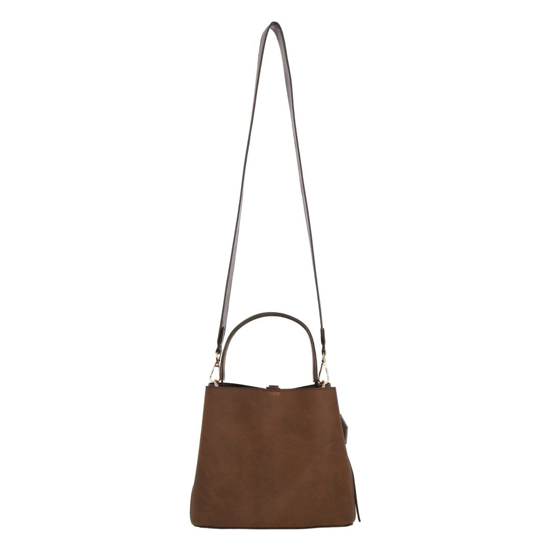BOLSO TIPO BUCKET COLOR CAFÉ 65907 – Cklass.com