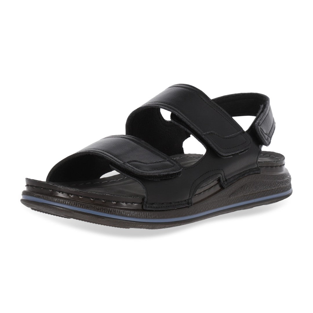 SANDALIA DE PISO CABALLERO NEGRO SINTÉTICO 73508 – Cklass.com